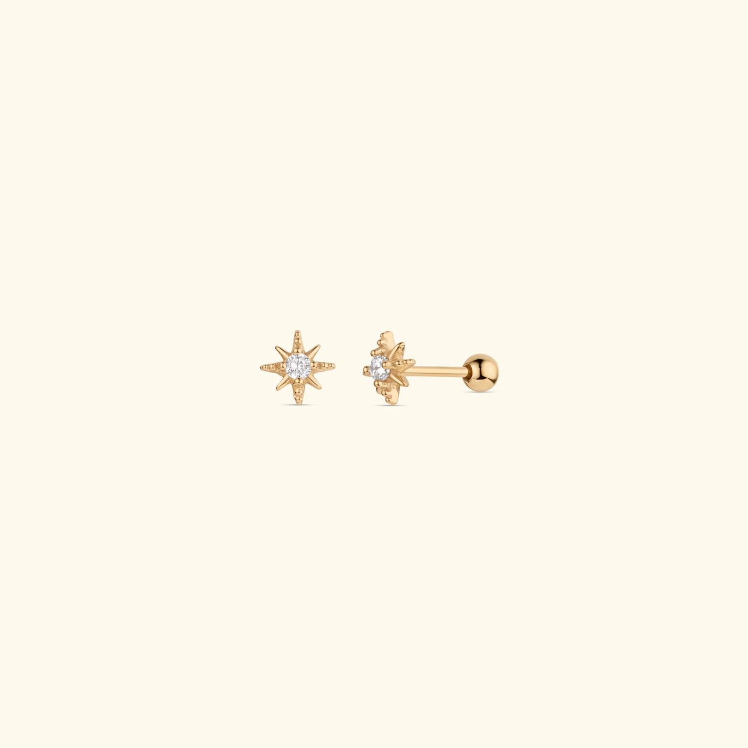 North Star Sleeper Stud Earring – felsonjewelry